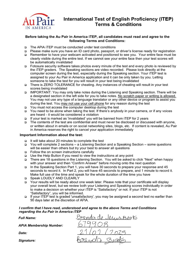 Itep Terms and Conditions 2021 | PDF