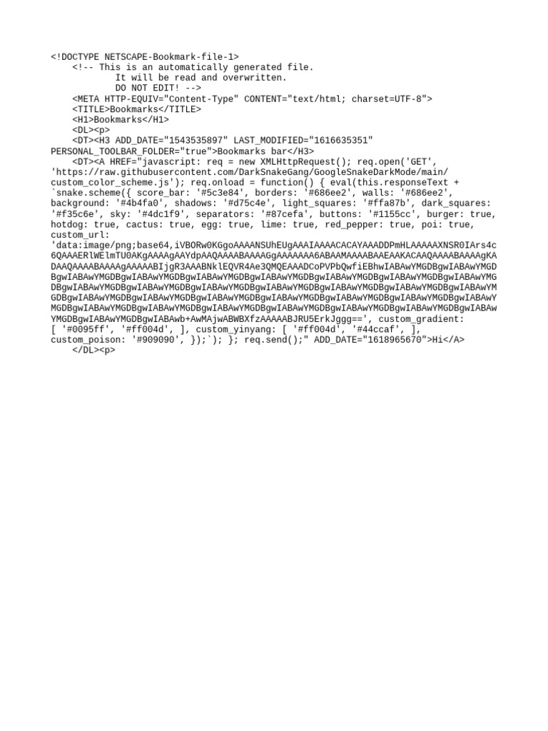 Netscape Bookmark File Structure | PDF