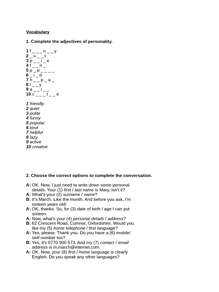 34 BASIC UNIT 1 With Answers A | PDF | Human Communication | Linguistics