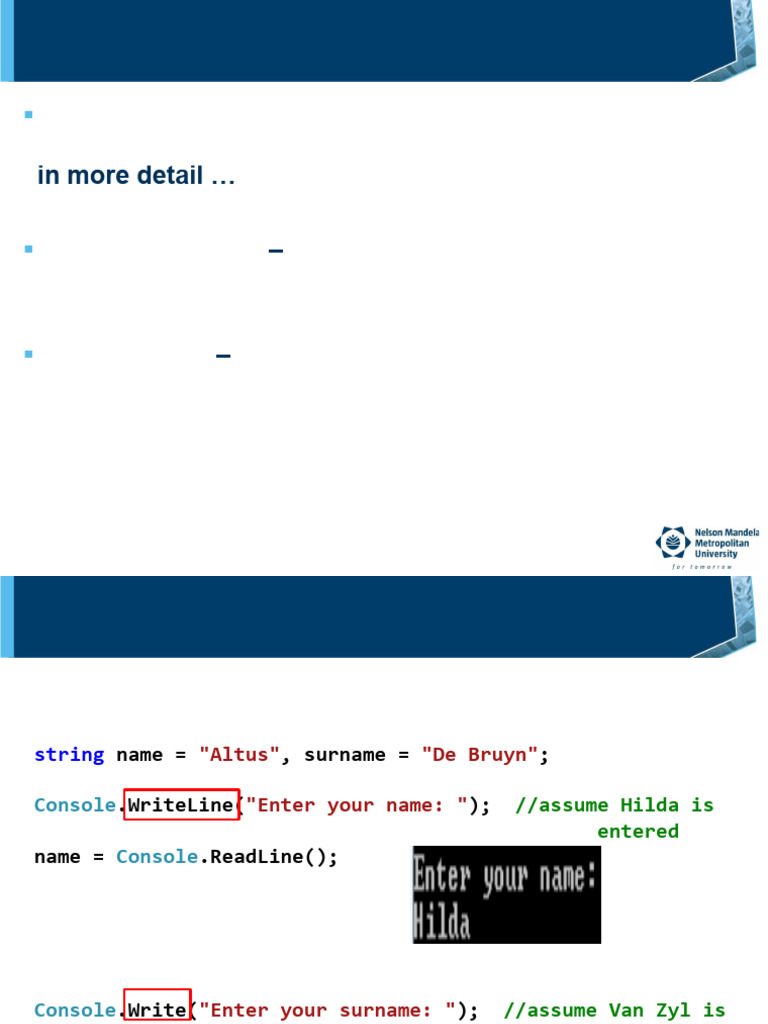 Console Write vs WriteLine Explained | PDF | Computer Programming ...