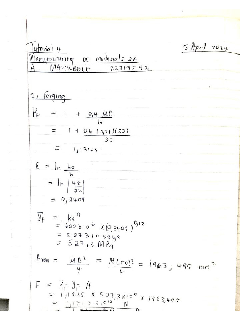 A MAKHUBELE Tut4 Manufacturing of Materials | PDF