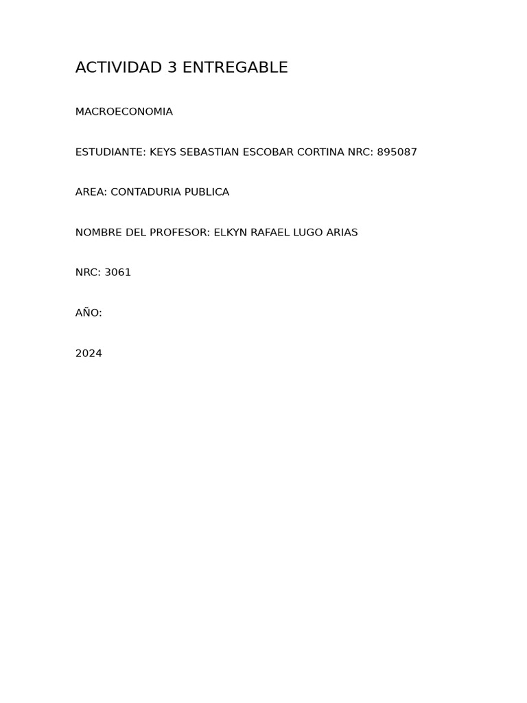 Actividad 3 Entregable | PDF