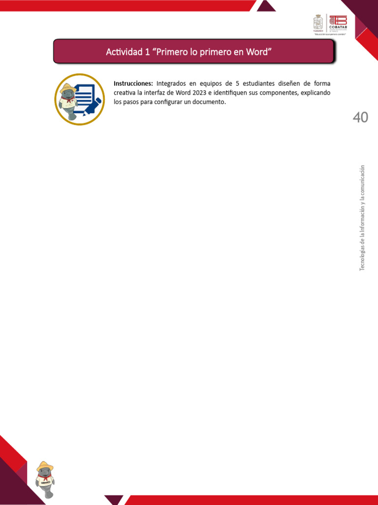 Actividad 1 "Primero Lo Primero en Word. | PDF