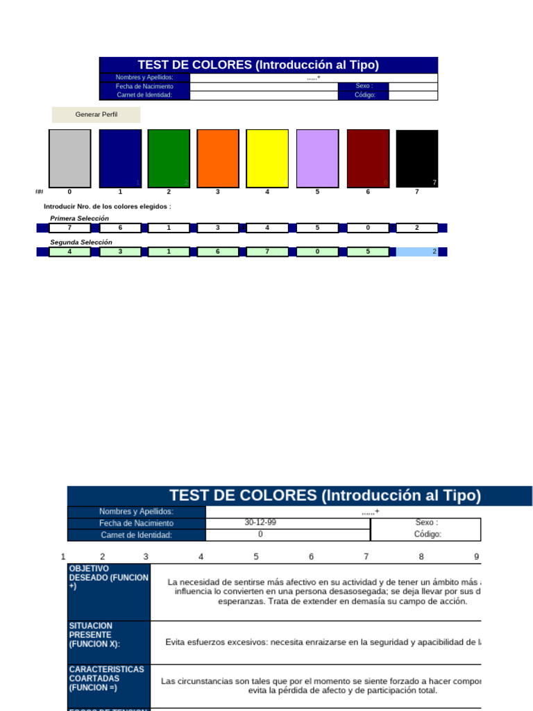Test de Lucher (Colores) | PDF | Autoestima | Ansiedad