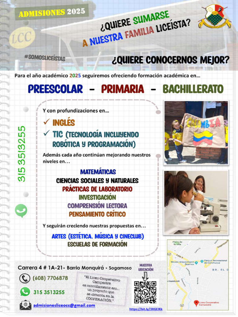 FOLLETO ADMISIONES 2025 | PDF