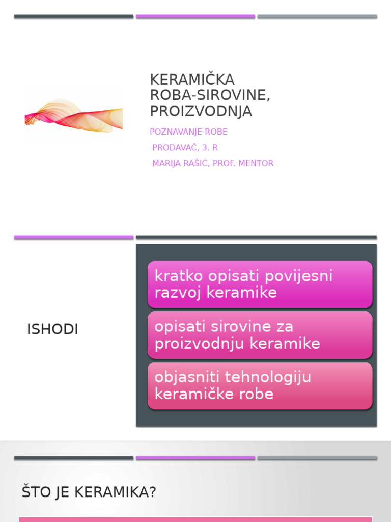 Prodavač Poznavanje-Robe Keramička-Roba Sirovine - Proizvodnja 3 ...