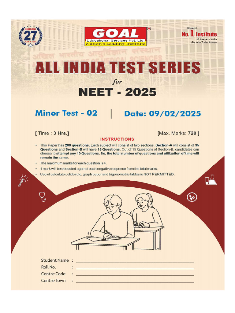 Minor Test - 2 - 09.02.2025 | PDF | Wavelength | Transformer