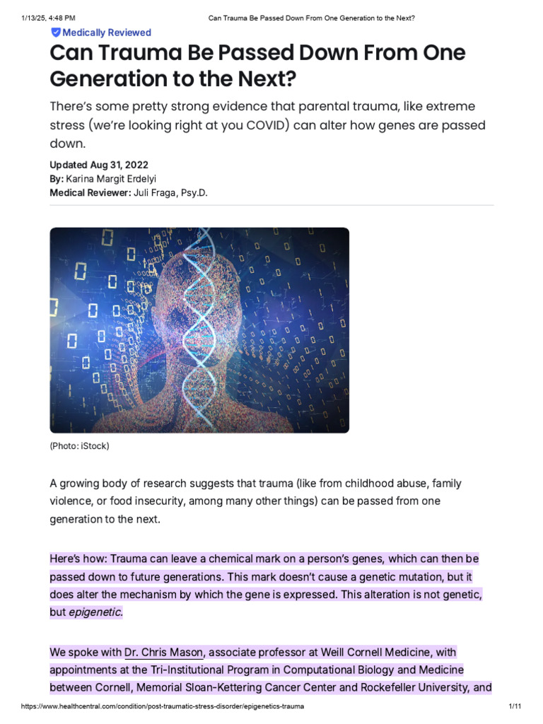 Genetics 2 | PDF | Eye Movement Desensitization And Reprocessing | Psychological Trauma