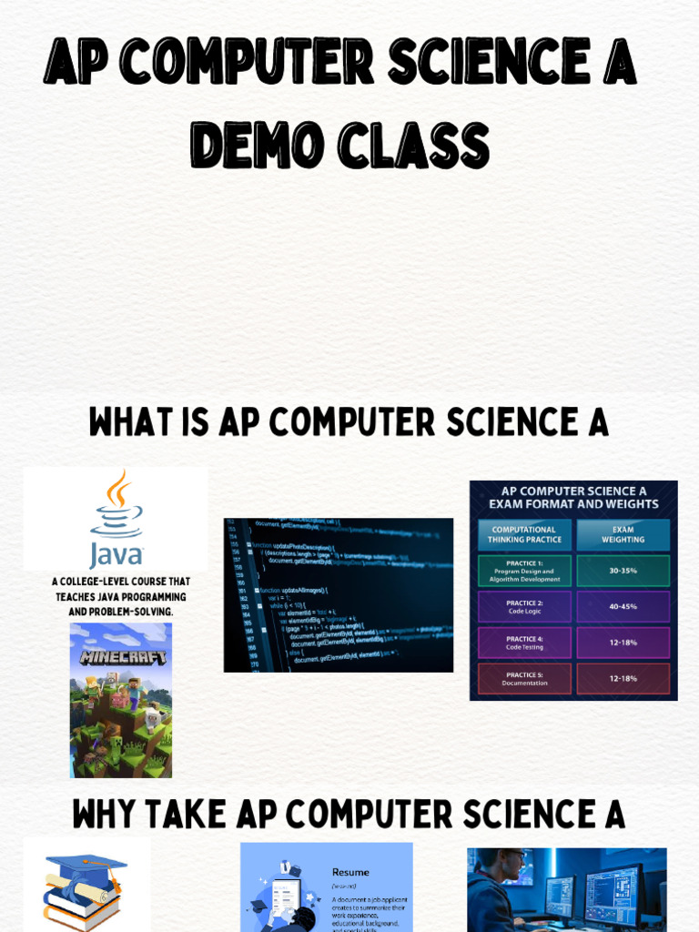 Computer Science A Demo Class | PDF | Boolean Data Type | Control Flow