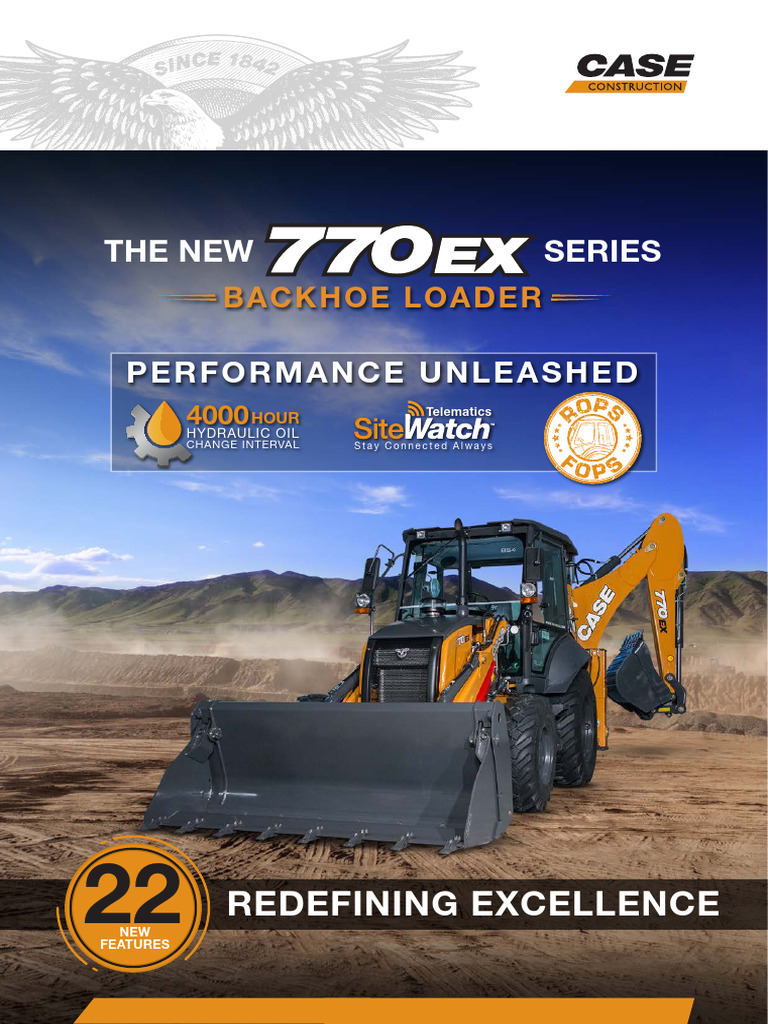 Ex Series Backhoe Loaders Brochure 2023 India en | PDF | Loader (Equipment) | Four Wheel Drive