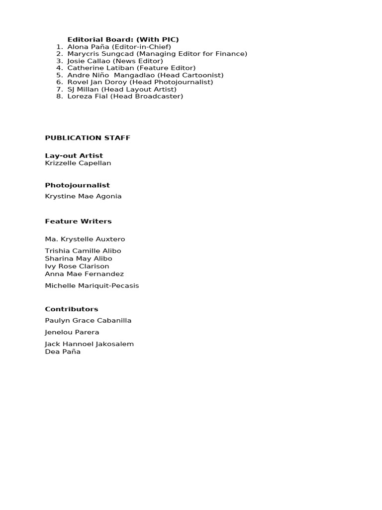 EB, Staff | PDF