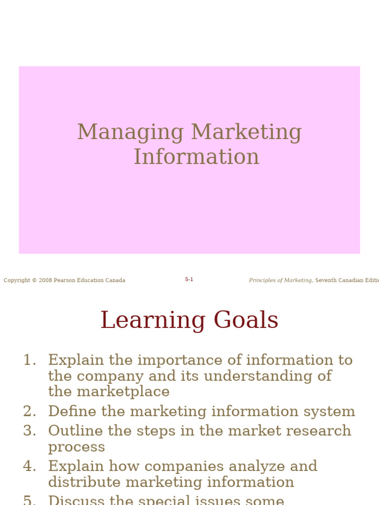 Chap 3 Managing Marketing Information | PDF | Marketing | Marketing ...
