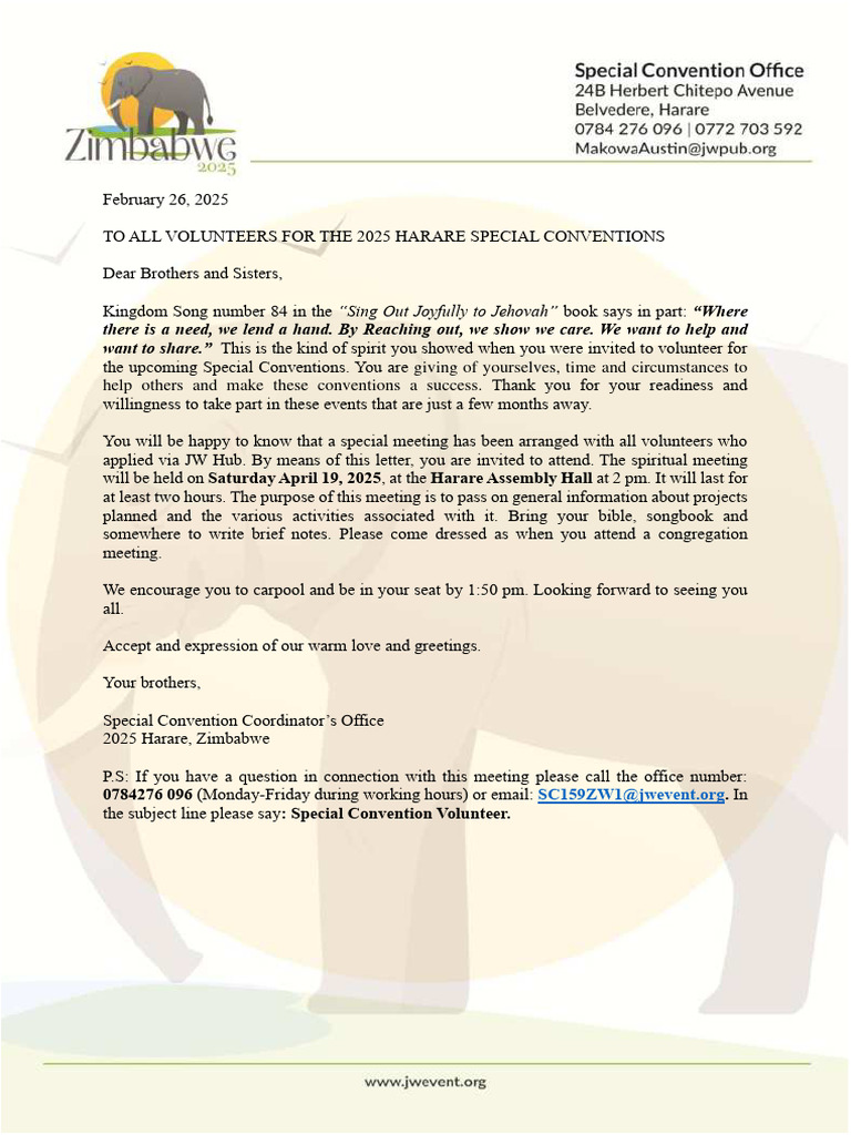 SCC Letterhead Volunteers February282025 | PDF