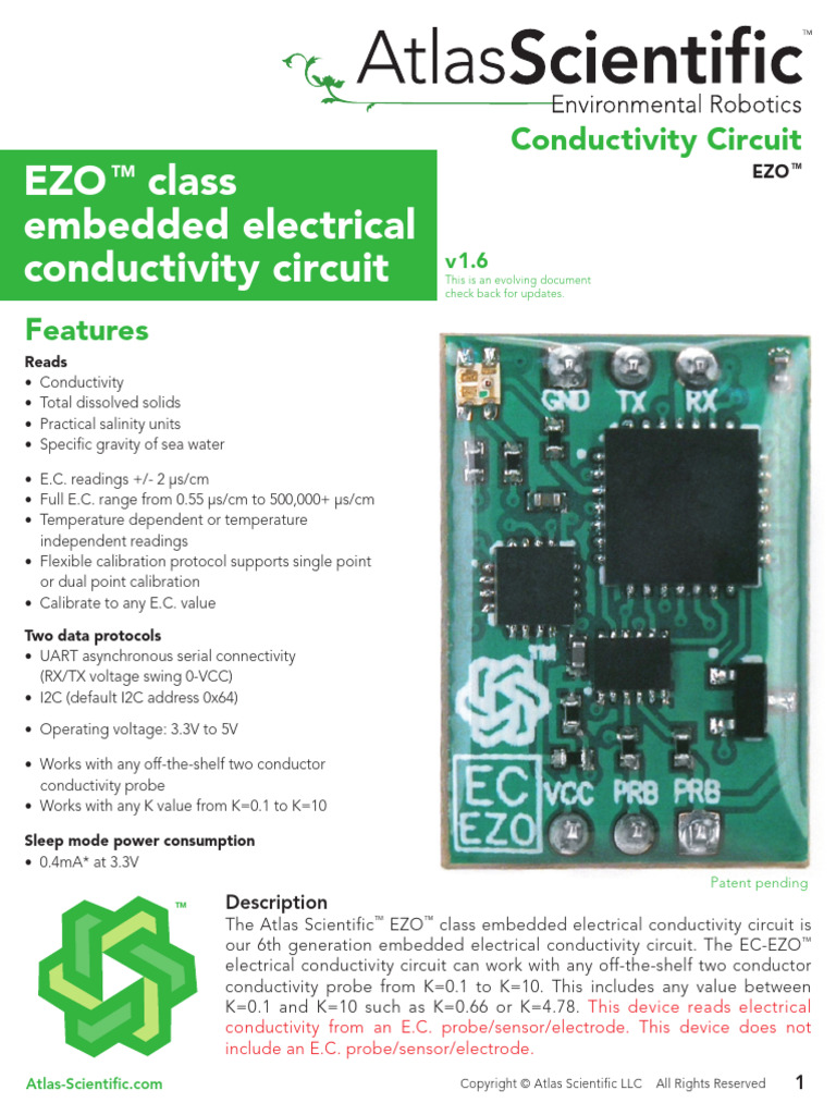 Ec Ezo Datasheet Old | PDF | Ascii | Computer Engineering