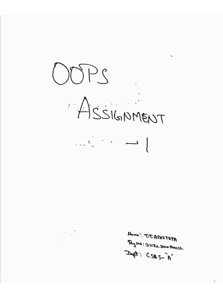 OOPS1 | PDF