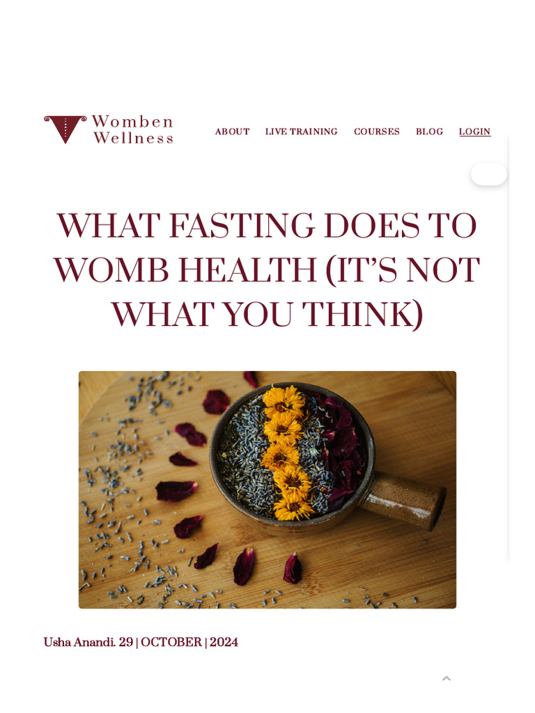 What Fasting Does To Womb Health (It's Not What You Think) - Womben ...