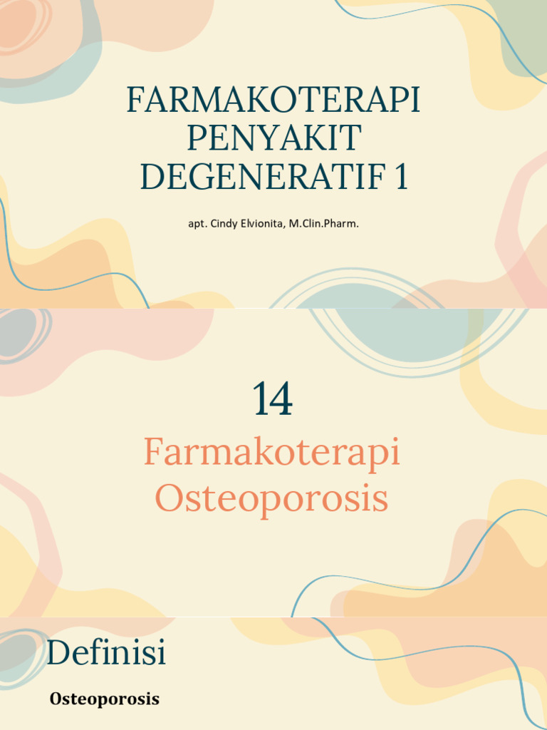 Farmakoterapi Osteoporosis | PDF