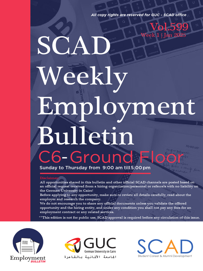 SCAD Employment Bulletin - Volume 599 | PDF | Data | Digital Marketing