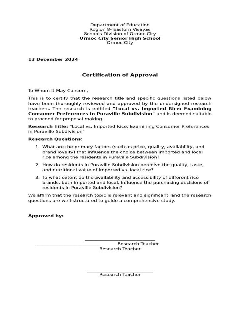 Cert of Approval | PDF