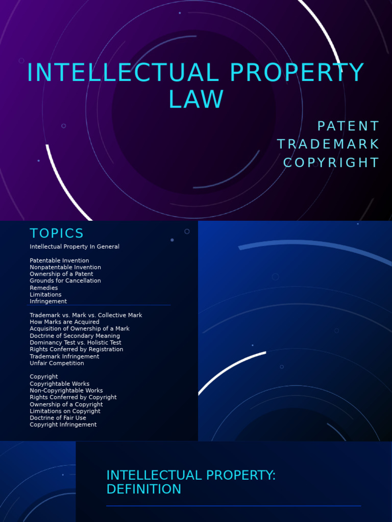 Comprehensive Guide to Intellectual Property | PDF | Trademark | Patent