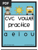 CVC Words Middle Sounds Worksheets | PDF