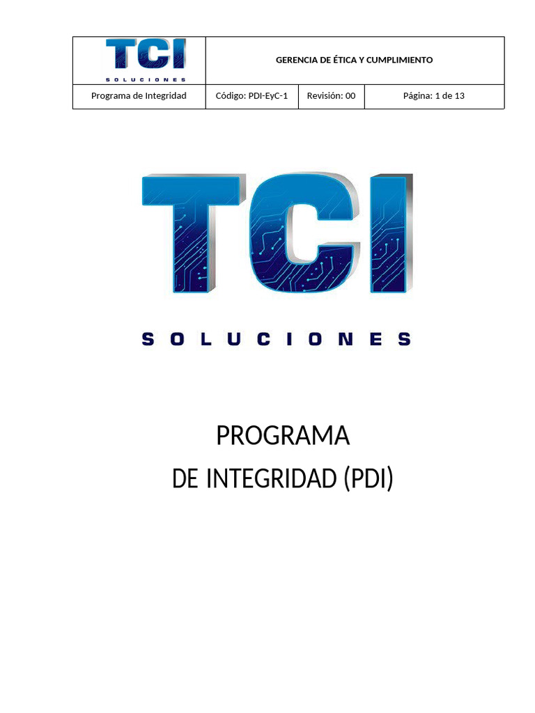 Programa de Integridad | PDF | Corrupción política | Contabilidad
