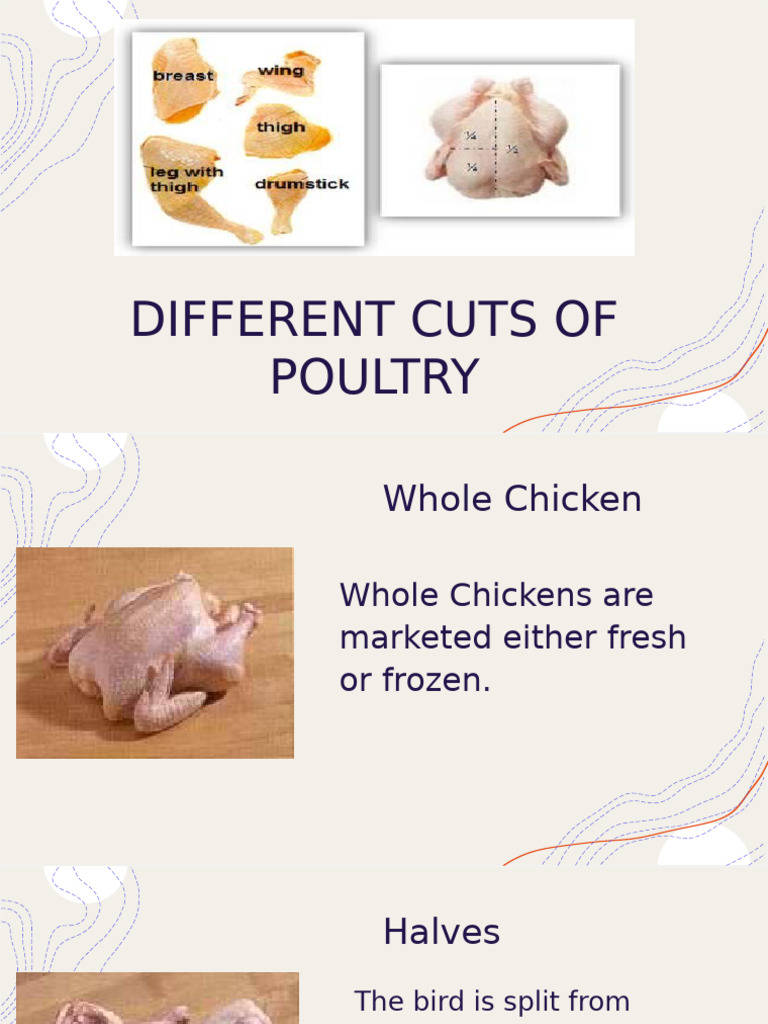 Different Cuts of Poultry | PDF