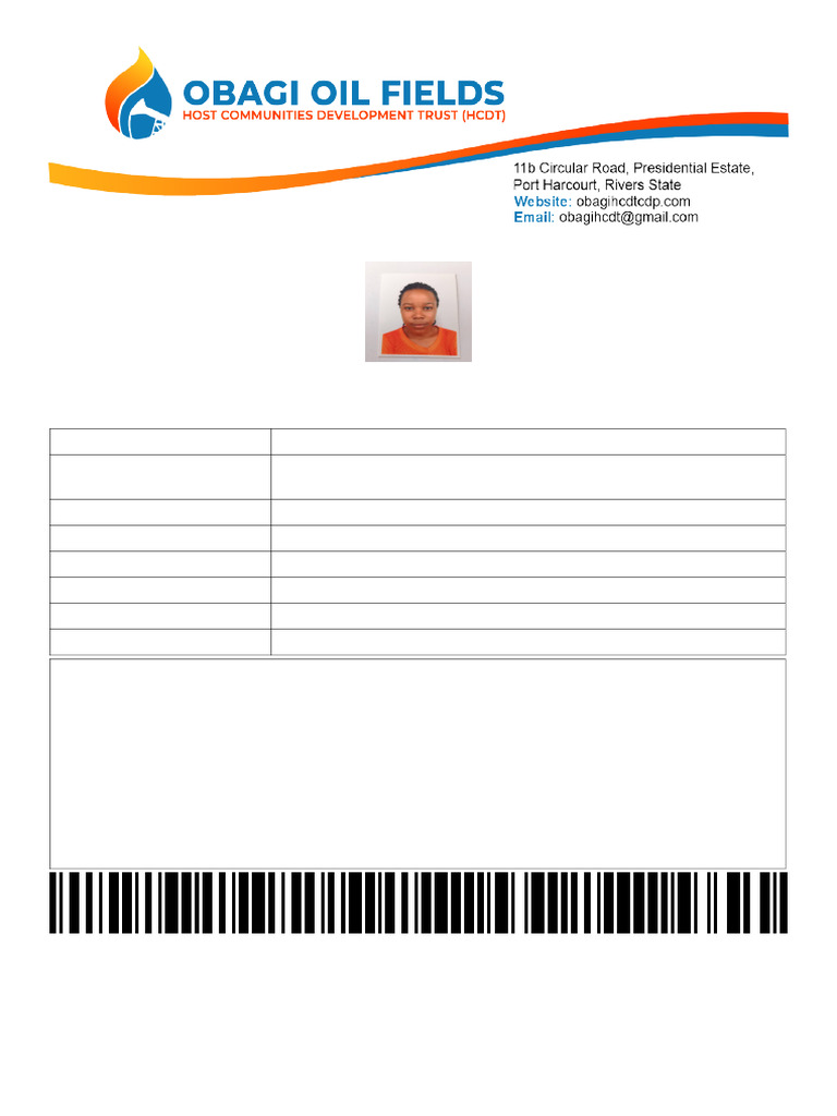 OML 58 Exam Slip for Loveth Emmanuel | PDF