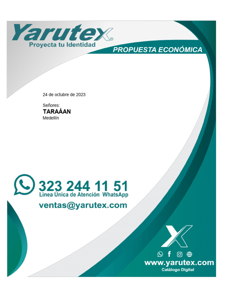 Propuesta Dotación Empresarial 2023 | PDF | Ropa