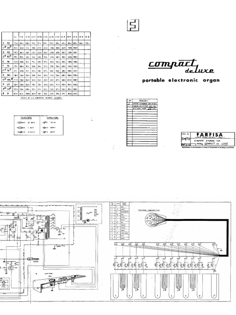 Farfisa Compact Delux Schematic | PDF