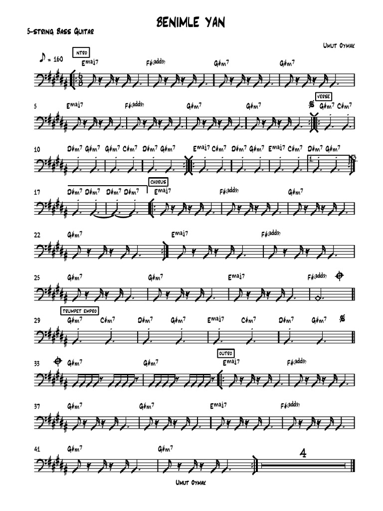 BENIMLE YAN - 5-String Bass Guitar | PDF