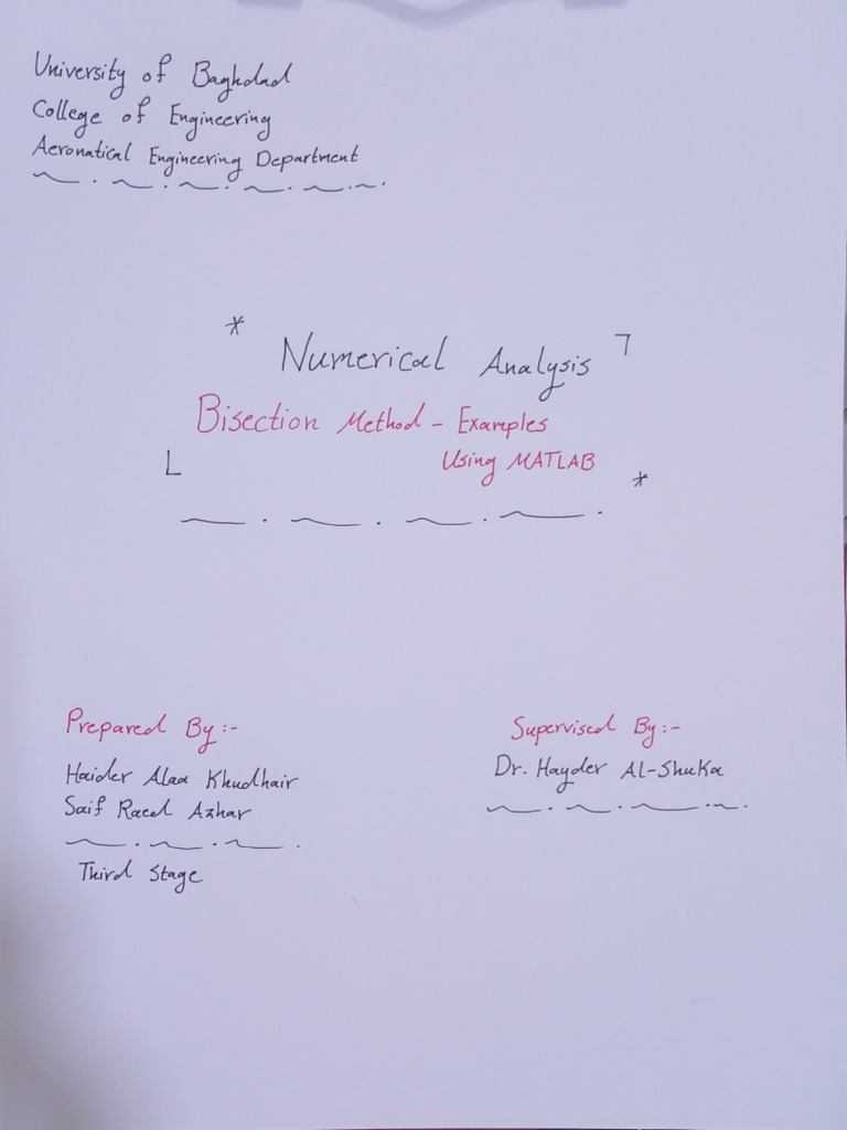 Bisection Method Examples - Numerical Analysis | PDF
