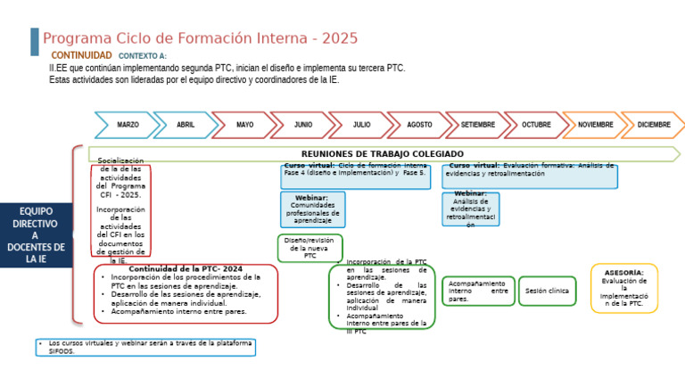 Cronogramas de Implementacion Cfi 2025 - R | PDF | Aprendizaje | Cognición
