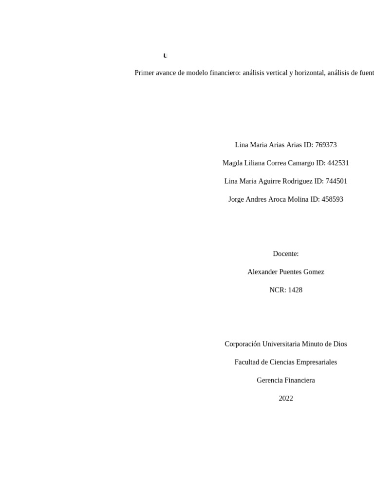 Uni2 Act2 Mod Fin | PDF | Capital de trabajo | Compartir (Finanzas)