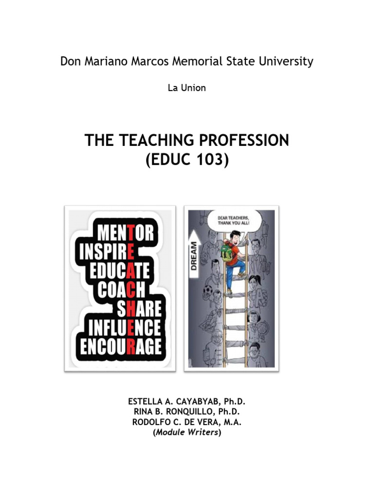 MODULE 8 Educ 103 Final | PDF | Philosophy Of Education | Teachers