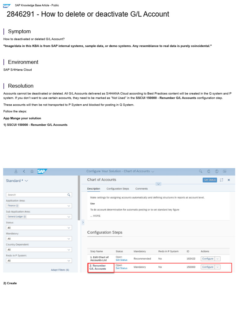 How To Delete or Deactivate GL Account | PDF