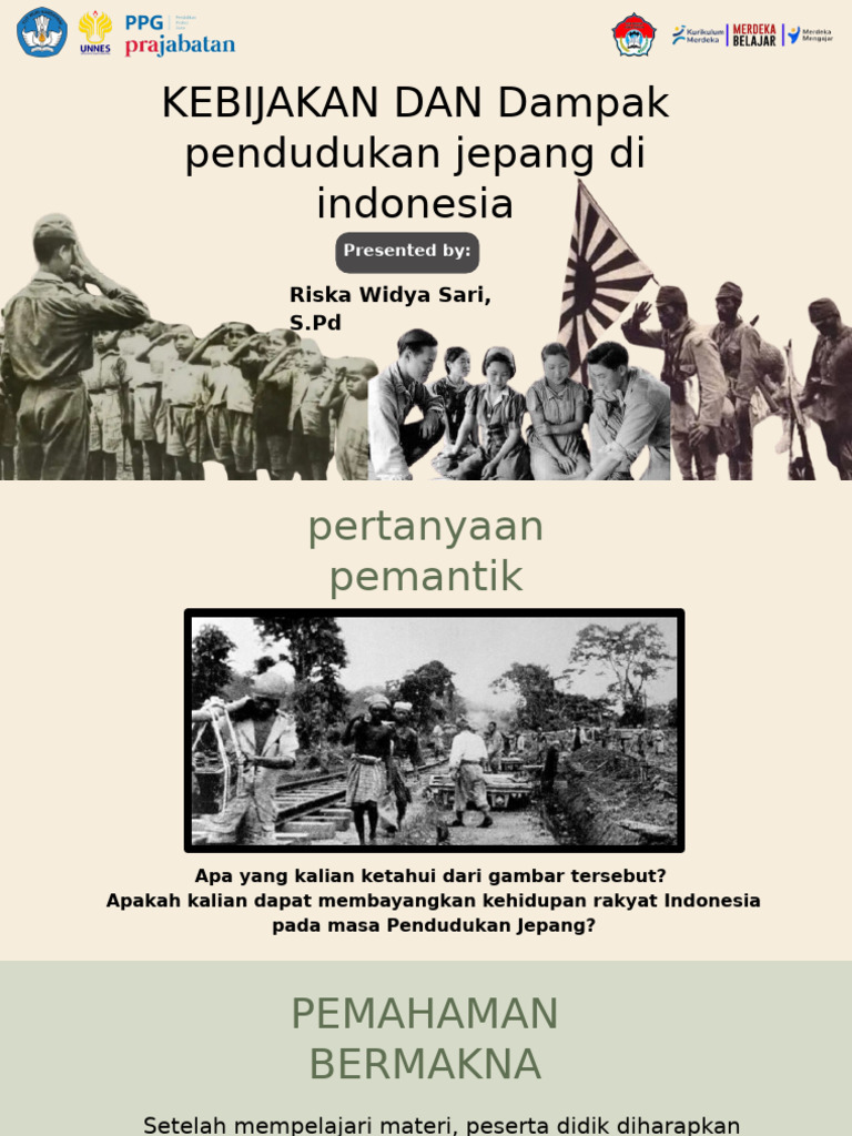 Pembelajaran Dampak Pendudukan Jepang | PDF