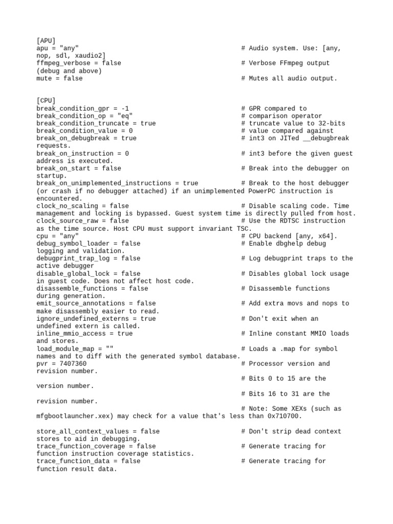 xenia.config | PDF | Shader | Rendering (Computer Graphics)