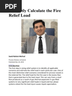 PSV Sizing For Fire Cases | PDF | Heat Transfer | Fluid Dynamics