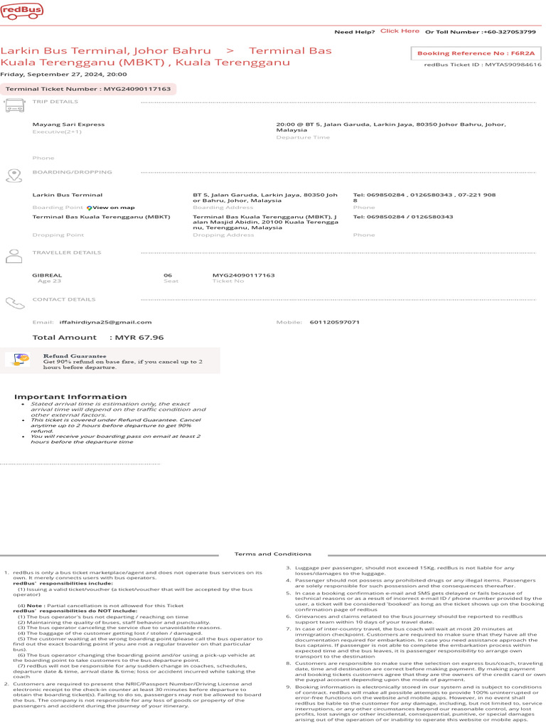 Larkin Bus Terminal, Johor Bahru Terminal Bas Kuala Terengganu (MBKT ...