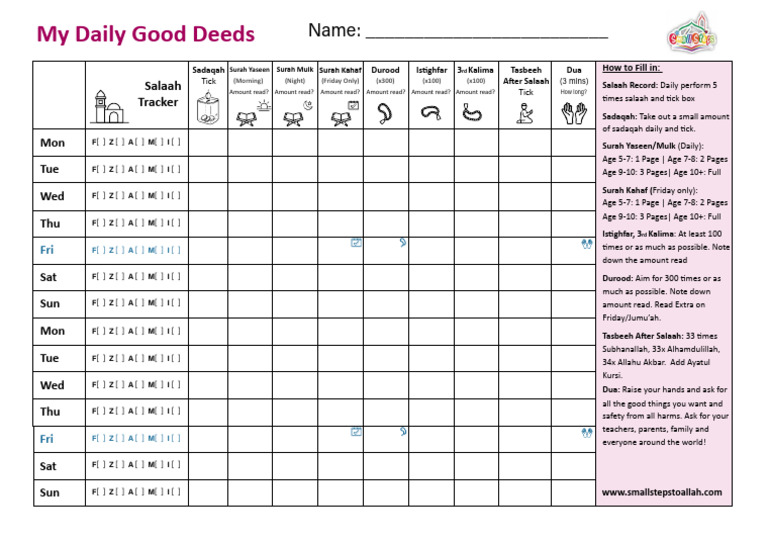 december-holiday-daily-good-deeds-chart-2 | PDF | Theocracy | Prayer