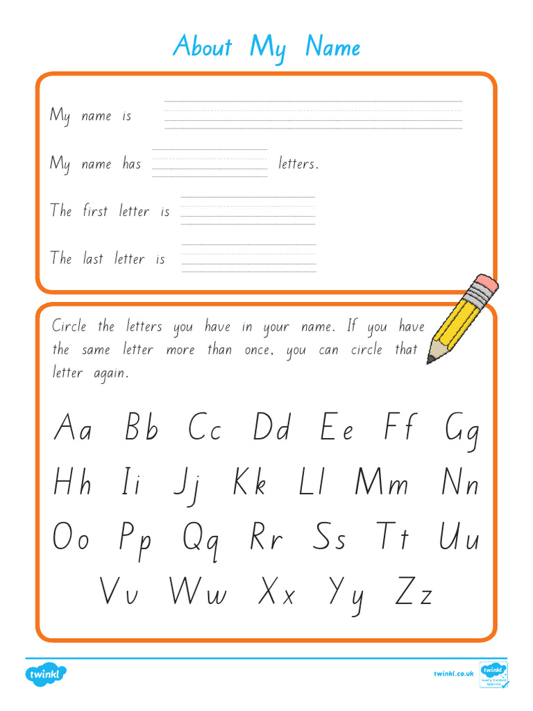 About My Name Worksheet | PDF