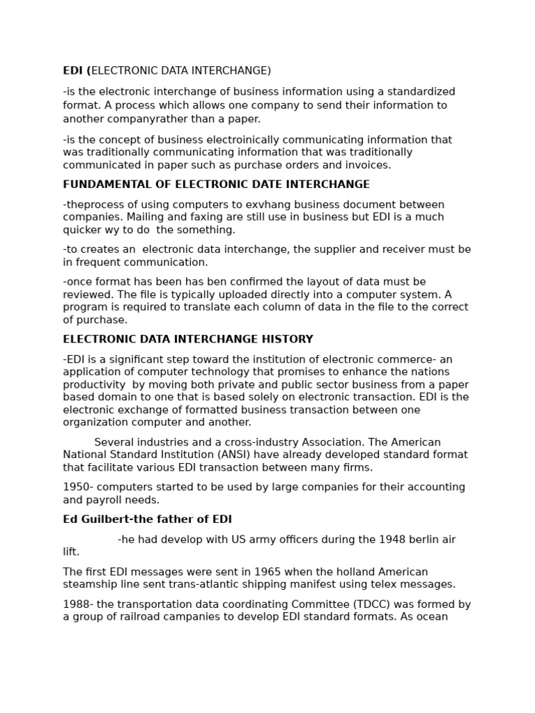 3B Group 7 Electronic Data Interchange | PDF | Electronic Data ...