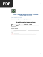 Drug Information Request Form | PDF | Pharmacy | Medicinal Chemistry