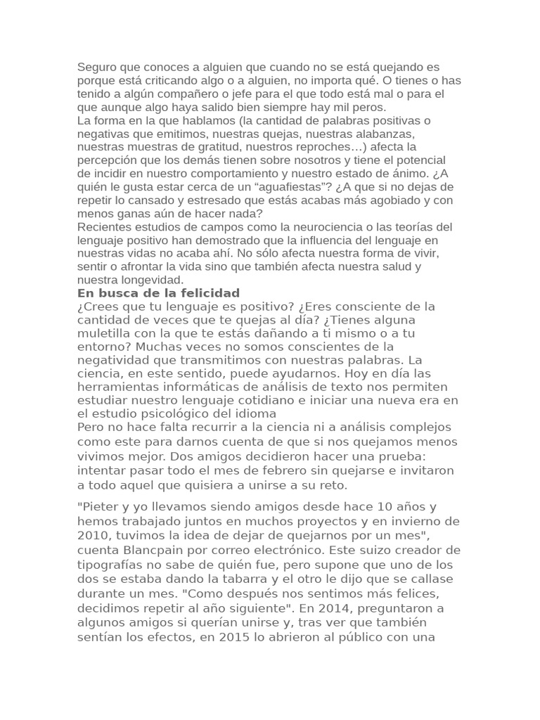 Seguro Que Conoces A Alguien Que Cuando No Se Está Quejando Es Porque ...