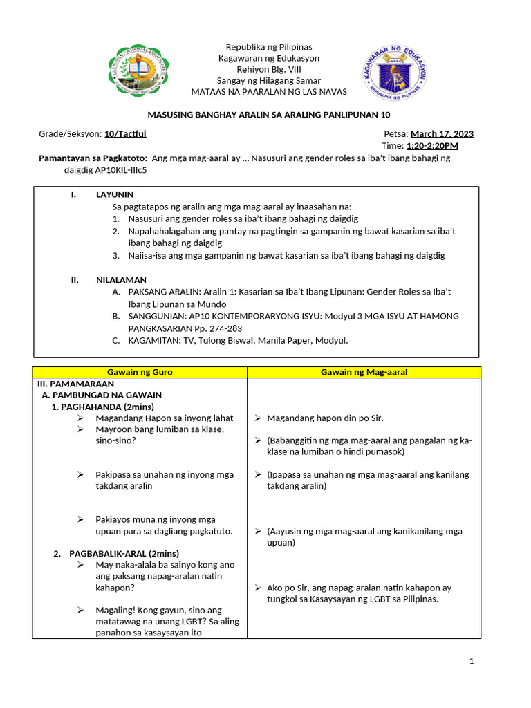 COT3 Q3 AP10 March 17, 2023 | PDF