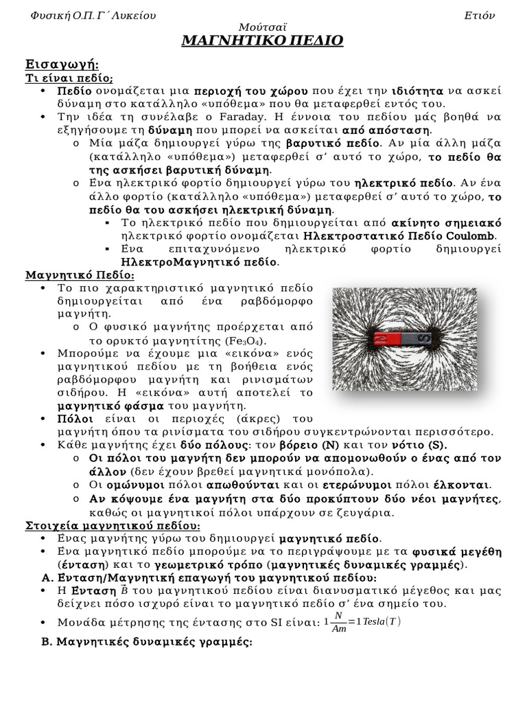 ΜΑΓΝΗΤΙΚΟ ΠΕΔΙΟ | PDF