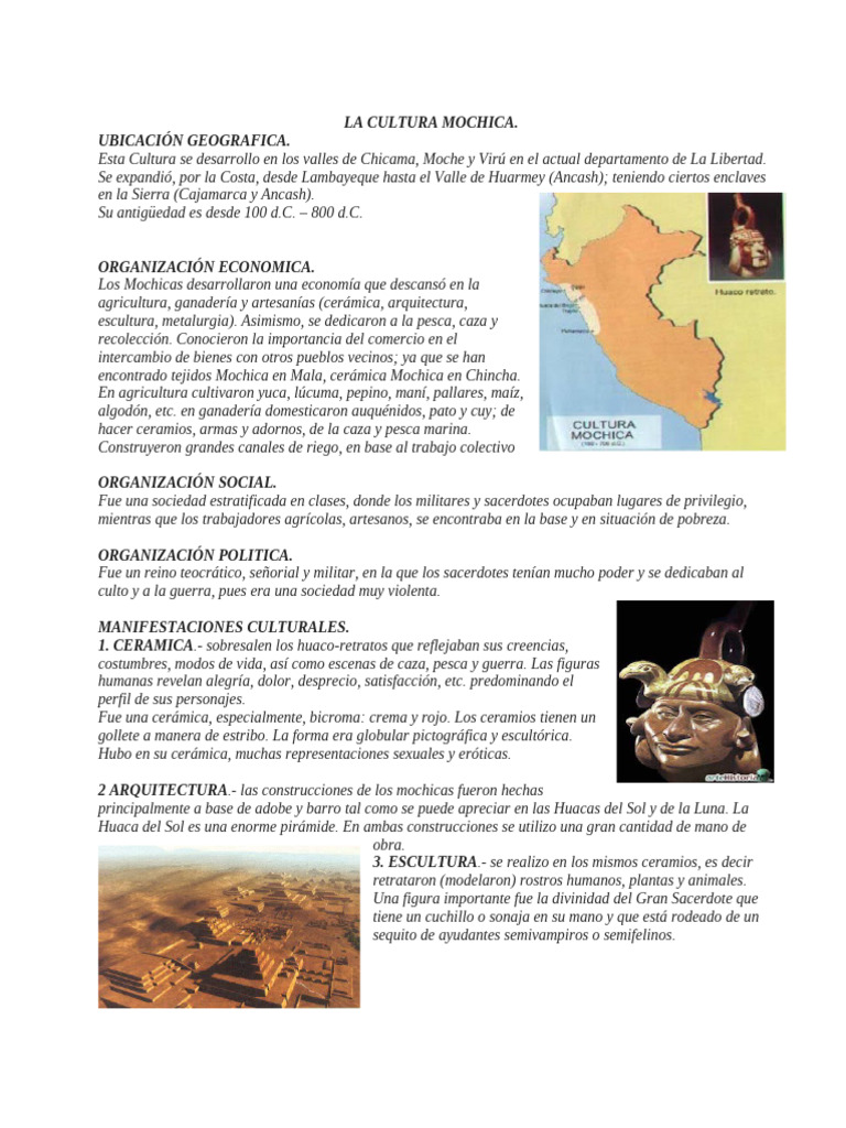 La Cultura Mochica | PDF
