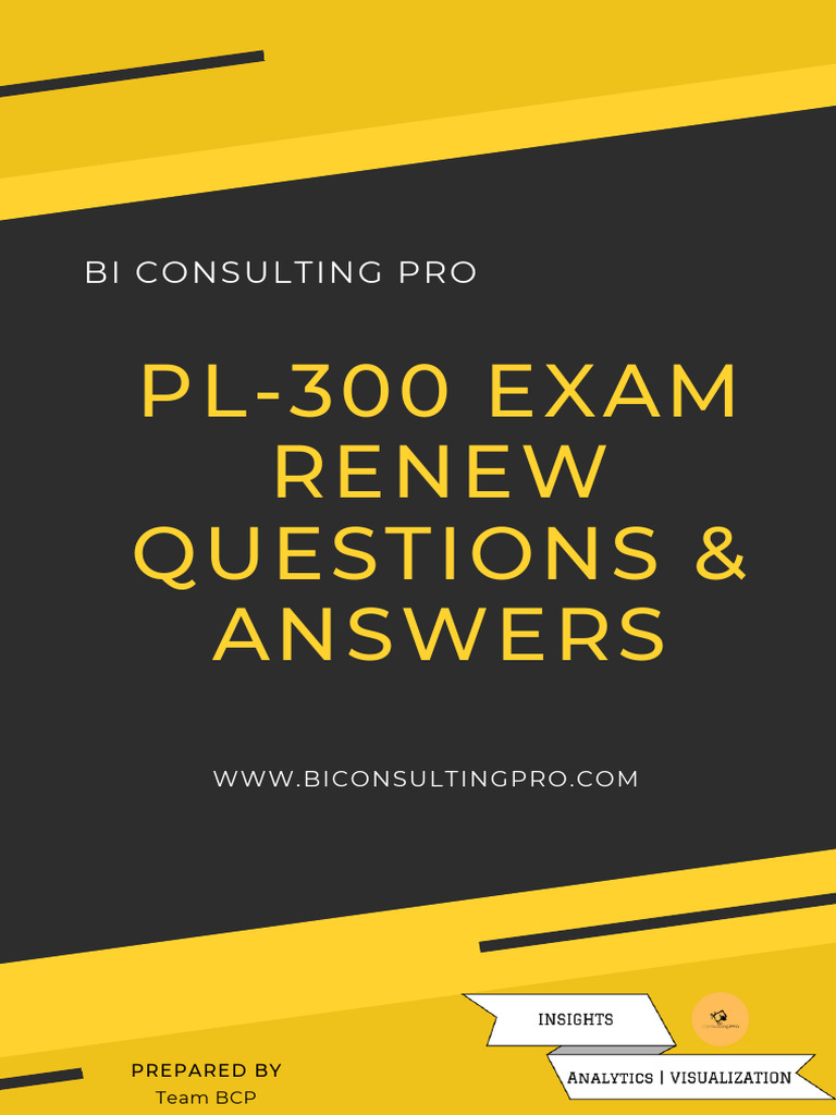 PL-300 Exam Questions & Answers Guide | PDF | Microsoft Excel ...