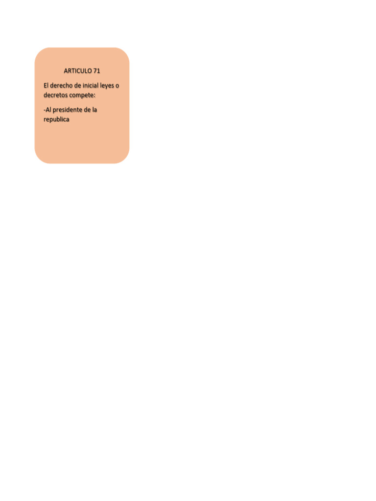 Articulo 71 El Derecho de Inicial Leyes o Decretos Compete: - Al ...